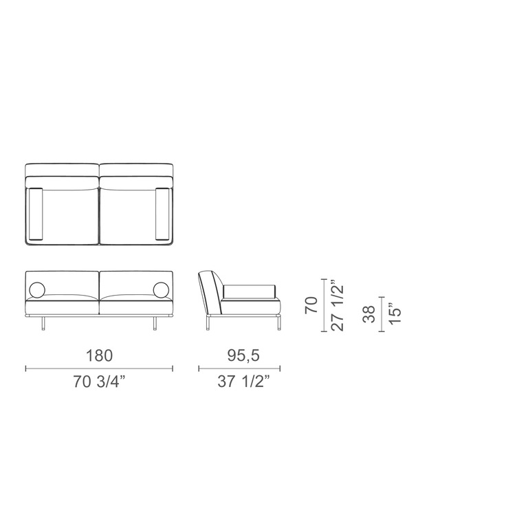 Cap Martin Sunset by Carlo Colombo - Sofas | Cappellini